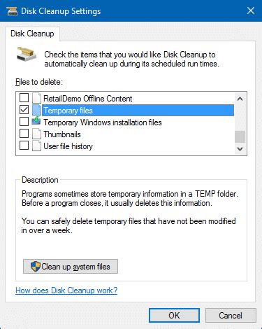 Automatically Clear Temp Files Using Disk Cleanup Storage Sense Or Batch File Winhelponline
