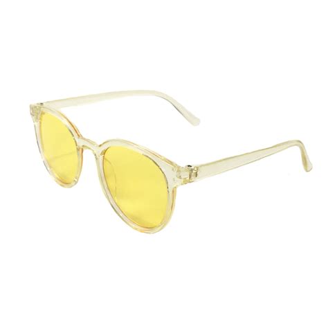 Fashion Culture Colorful Translucent Sunglasses Yellow