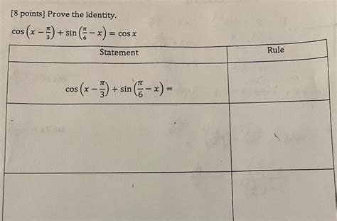 Solved Points Prove The Identity Chegg Com