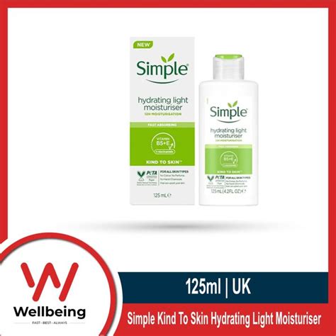 Simple Face Moisturiser Simple Kind To Skin Hydrating Light Moisturiser 125ml Bd