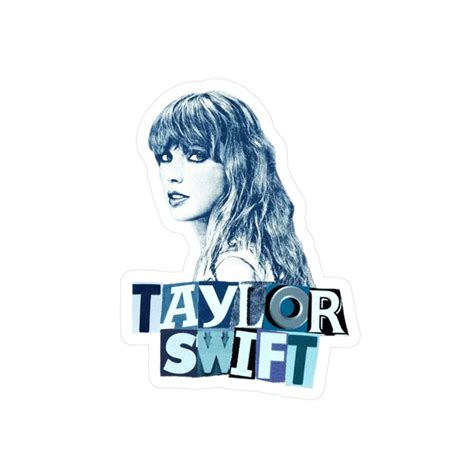 Taylor Swift Sticker On A White Background