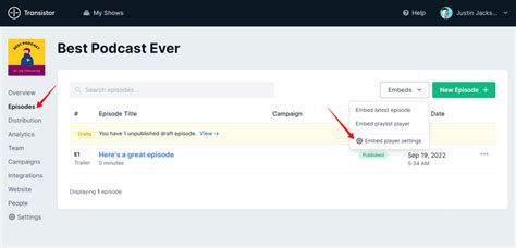 Embeddable Podcast Player With Custom Colors