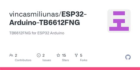 Github Vincasmiliunas Esp32 Arduino Tb6612fng Tb6612fng For Esp32