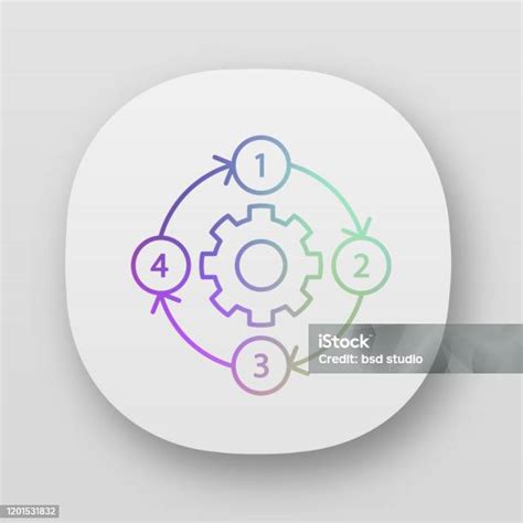 Vetores De Ícone Do Aplicativo Diagrama De Processo Pfd Flowsheet Mapa