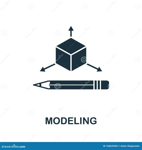 Modeling Icon Simple Element From Design Technology Collection Stock Illustration