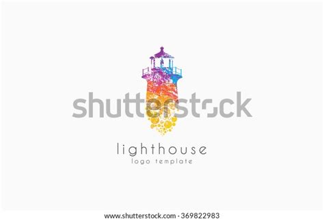 Lighthouse Design Rainbow Lighthouse Lighthouse Logo Stock Vector Royalty Free 369822983