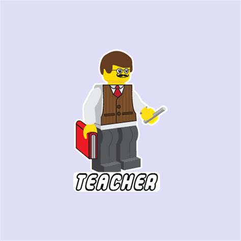 Teacher Occupation Lego Sticker Popahead