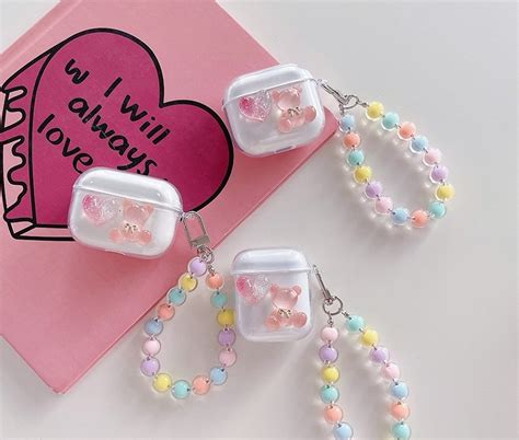 키링 포함 핑크베어 하트 에어팟케이스 에어팟1세대 에어팟2세대 에어팟3세대 에어팟프로 에어팟프로2 젤리케이스 하트케이스 우정케이스 우정템 심플한케이스 에이블리