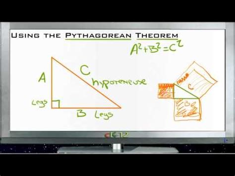 Using The Pythagorean Theorem Principles Basic Video Geometry CK Foundation