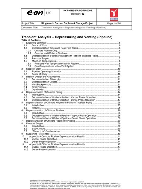 626 Transient Analysis Depressurising And Venting Pipeline Pdf Carbon Capture And Storage