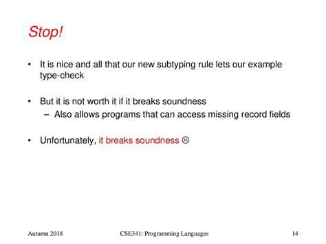 cse341 programming languages lecture 24 subtyping ppt download