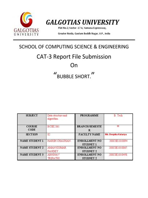 Report On Dsa Pdf Computer Science Mathematics