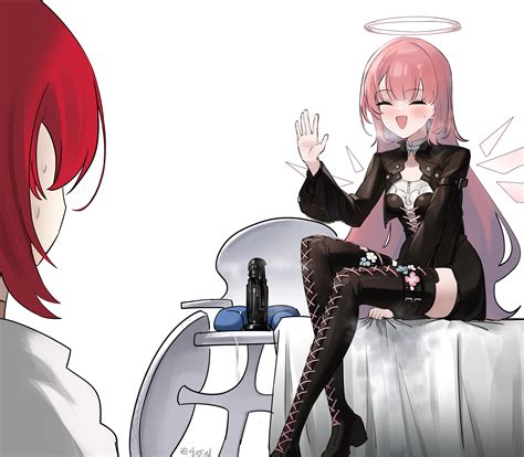 Gamcha Lemuen Arknights Arknights Highres 2girls Bed Sheet