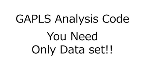 Genetic Algorithm Based Partial Least Squares Gapls R Code — All You