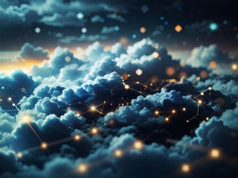 Premium Ai Image Connecting The Clouds Abstract Cloud Computing Concept