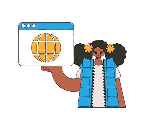 premium vector a bright and stylish illustration of a woman using a