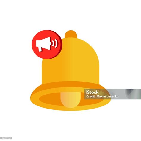 흰색 배경에 격리된 알림 벨 아이콘 0명에 대한 스톡 벡터 아트 및 기타 이미지 0명 3차원 형태 8 Istock