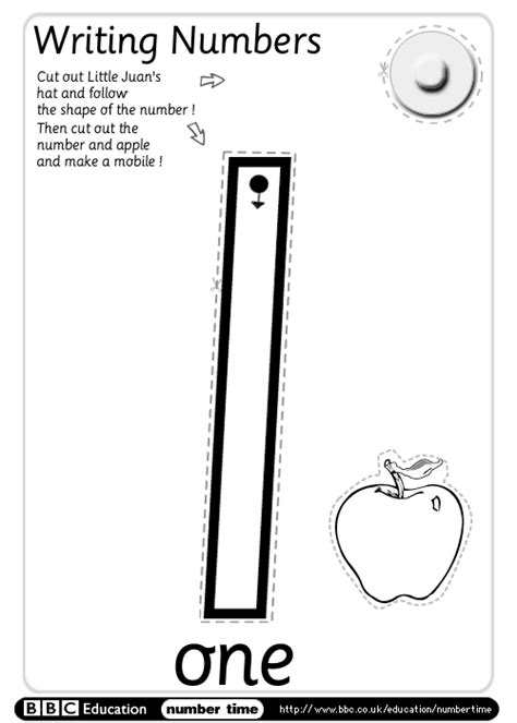 BBC Numbertime Print Do Writing One