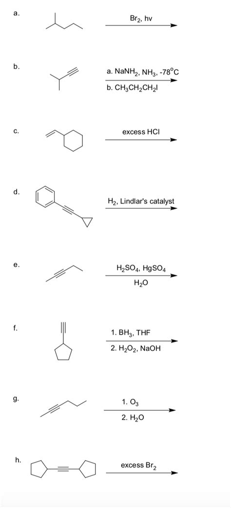 Solved Br2, hv a. NaNH2, NH3, -78°C b. CH3CH2CH21 excess HCI | Chegg.com