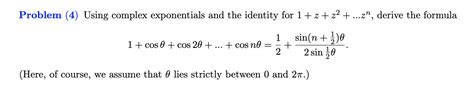 solved problem 4 using complex exponentials and the