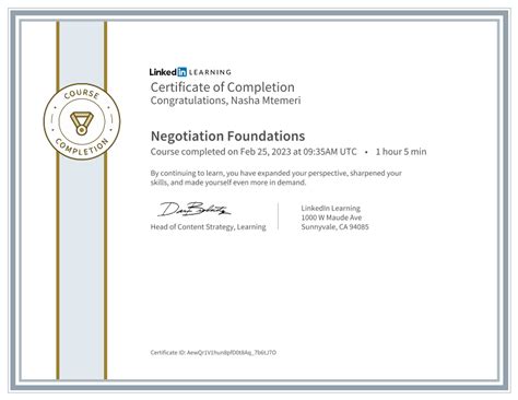 Nasha Mtemeri On Linkedin Certificate Of Completion