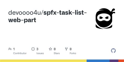 Github Devoooo4uspfx Task List Web Part