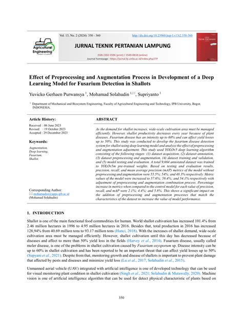 Pdf Effect Of Preprocessing And Augmentation Process In Development