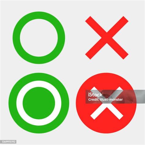 Correct And Incorrect Answers Answers To The Quiz Circle And Cross Icon Set Editable Vectors