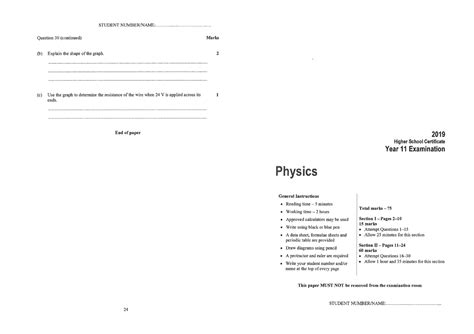 PHYS Paper 2019 Cssa Phys Practice For Year 11 Studocu