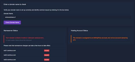 my custom domain doesn t work hosting support infinityfree forum