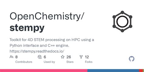 Github Openchemistrystempy Toolkit For 4d Stem Processing On Hpc Using A Python Interface