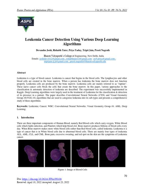 Leukemia Cancer Detection Using Various Deep Learning Algorithms Pdf Leukemia Deep Learning