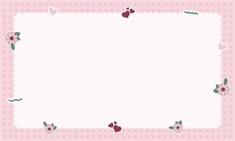 카와이 스티커와 함께 귀여운 카와이 파스텔 노트북과 메모 패드 그리드 배경 프리미엄 벡터