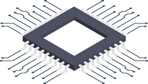 Computer Processor Royalty Free Vector Image Vectorstock