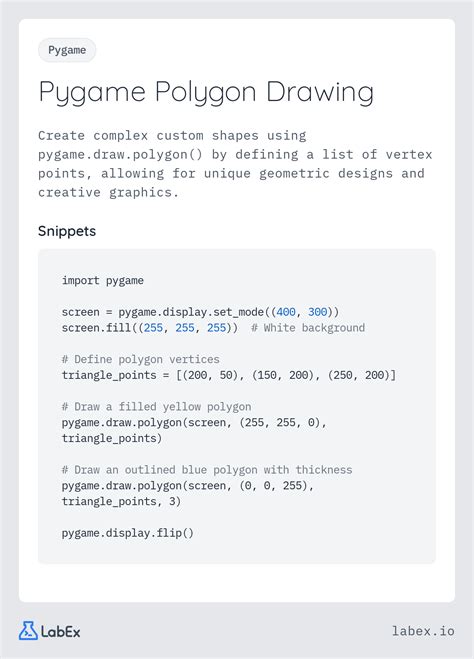 pygame polygon drawing