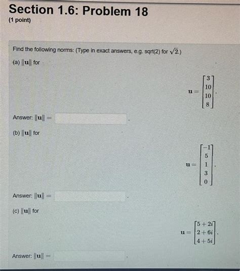 Solved Section 16 Problem 17 1 Point Au⎣⎡−424⎦⎤ And