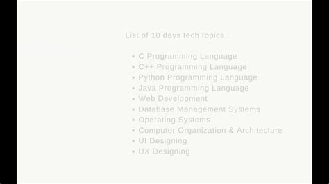 Day 1 C Programing Language Youtube