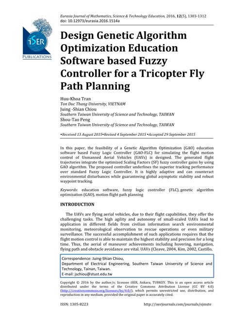Pdf Design Genetic Algorithm Optimization Education Software Based