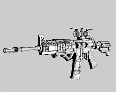 assault rifle 3d model 22 dae fbx obj free3d