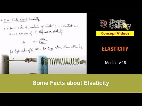 Some Facts About Elasticity Video Lecture Crash Course For JEE English