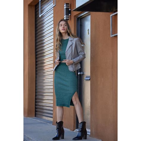 Sofia Rf Leather Jacket Winter Sky Mauritius Wolf And Badger