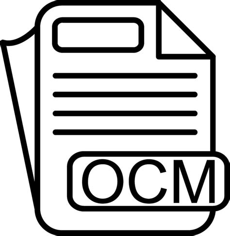 Ocm File Format Line Icon 53677847 Vector Art At Vecteezy
