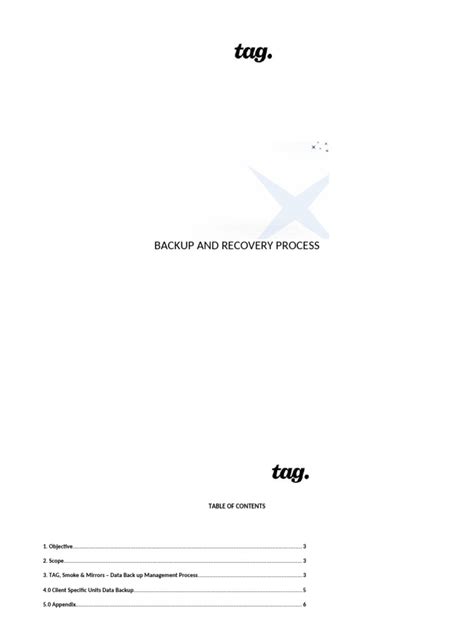Sop Tsm Backup And Recovery Process Pdf Backup Computer Data