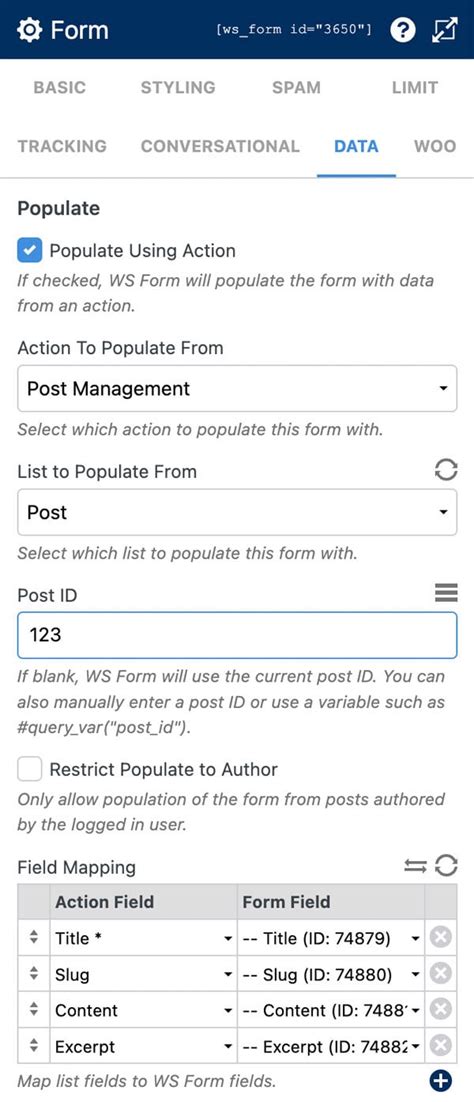 Updating Posts Using The Post Management Add On Ws Form