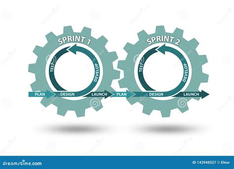 The Illustration Of Agile Method Concept D Rendering Stock Illustration Illustration Of