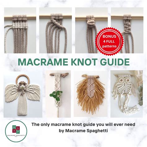 Macrame Knot Guide With Bonus PDF Patterns Macrame Tutorial Etsy
