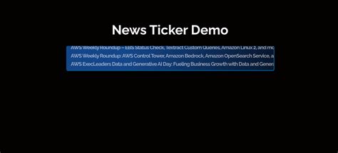 Html Css News Ticker Demo Example On How To Get A News Ticker On By