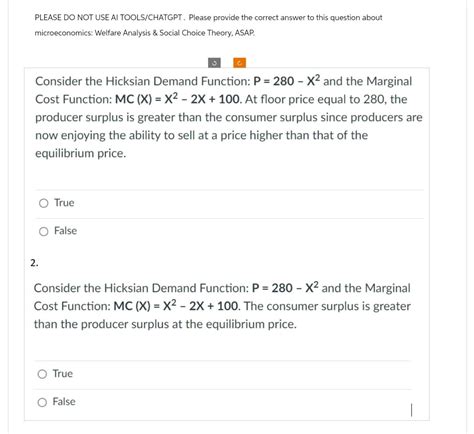 Answered Consider The Hicksian Demand Function Bartleby