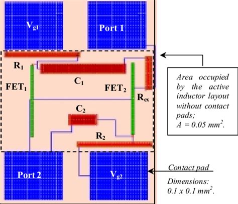 Active Inductor Layout Developed In Cmos Technology Area 011 Mm 2 Download Scientific