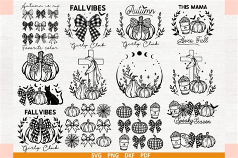 Girly Fall Bundle Svg Halloween Girly Graphic By Redearth And Gumtrees · Creative Fabrica